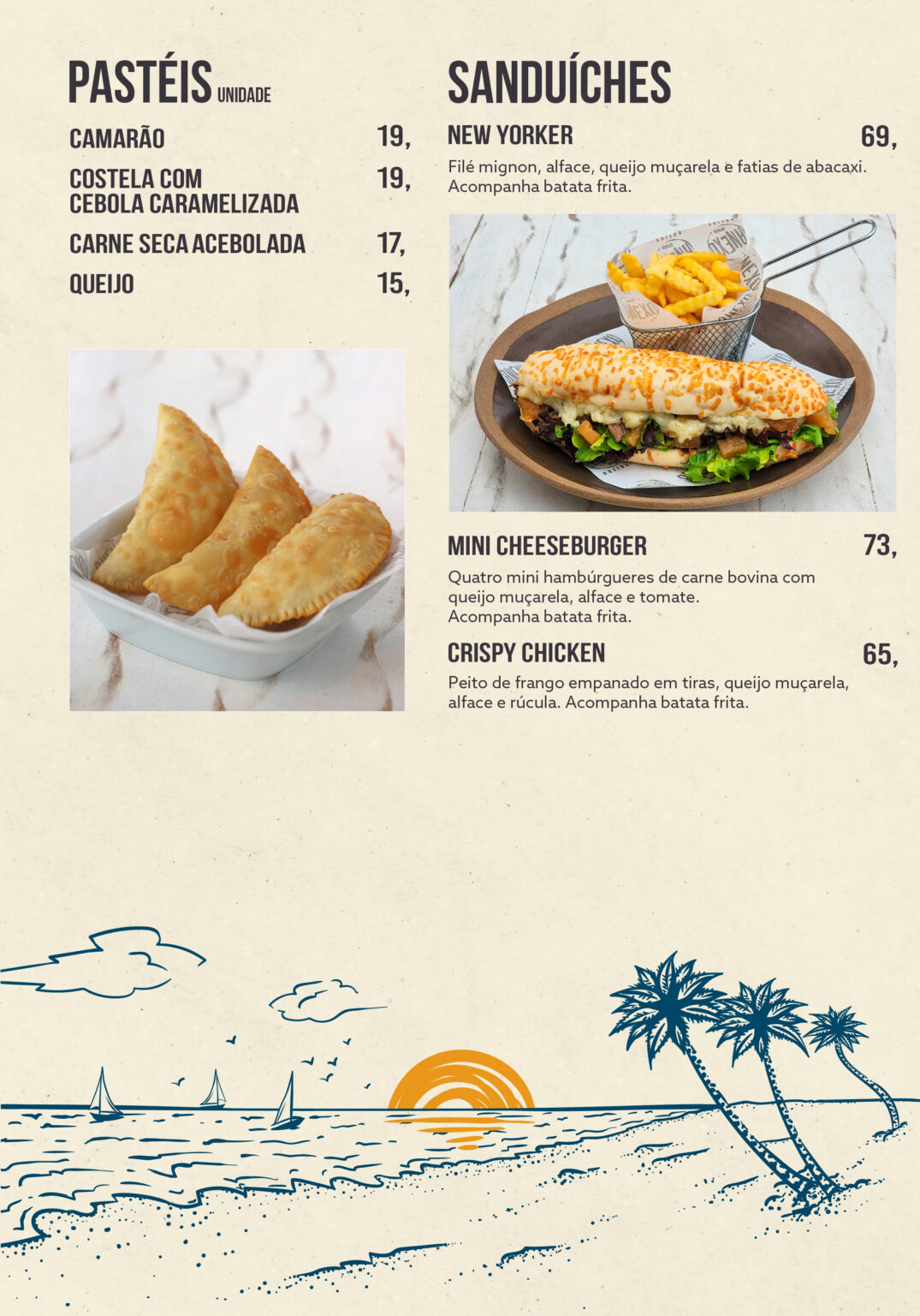 Menu Português – Anexo Praia