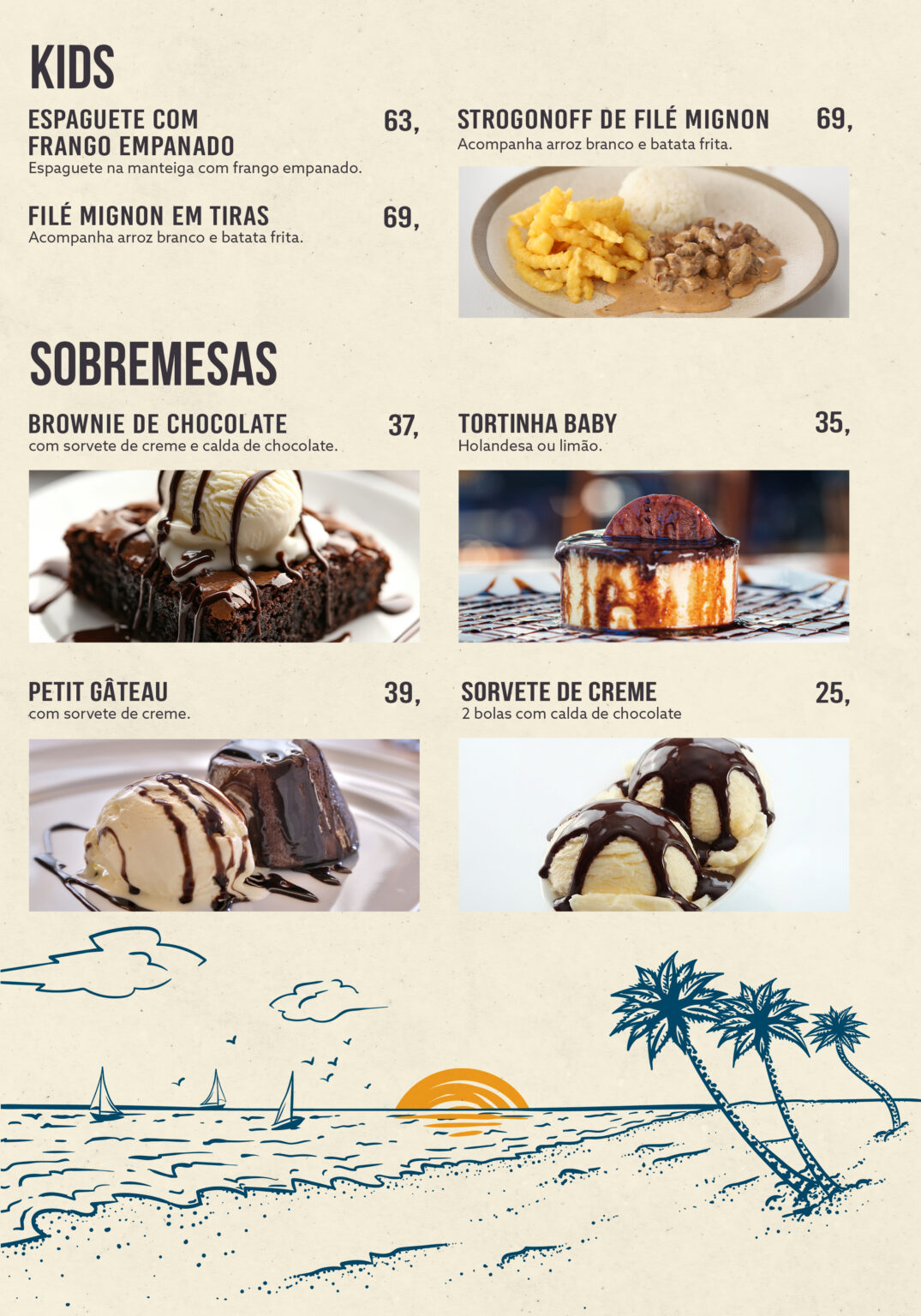 Menu Português – Anexo Praia